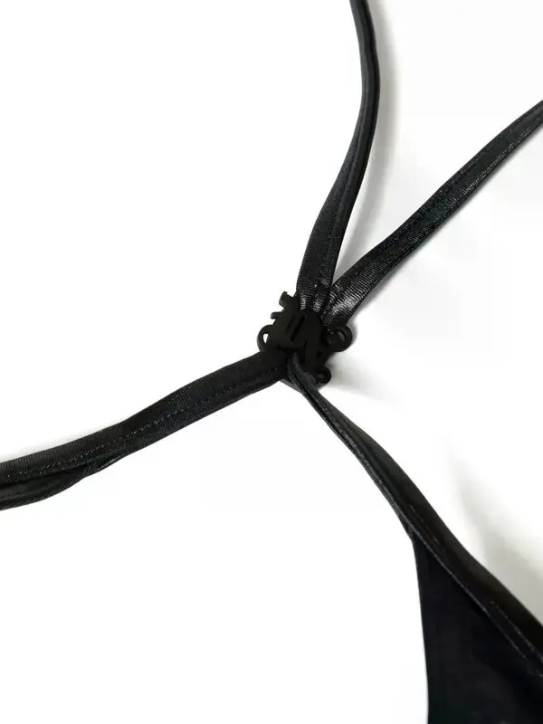 Palm Angels Monogram-plaque Bikini Top