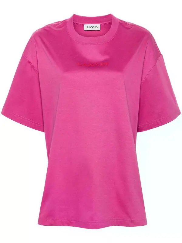 LANVIN Logo-embroidered T-shirt