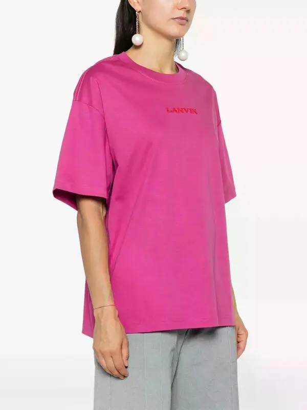 LANVIN Logo-embroidered T-shirt