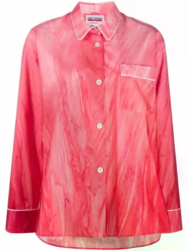 F.R.S FOR RESTLESS SLEEPERS Pipe-trim Pajama Shirt - Pink
