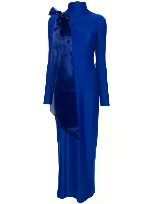 ATU BODY COUTURE Draped-detail Maxi Dress - Blue