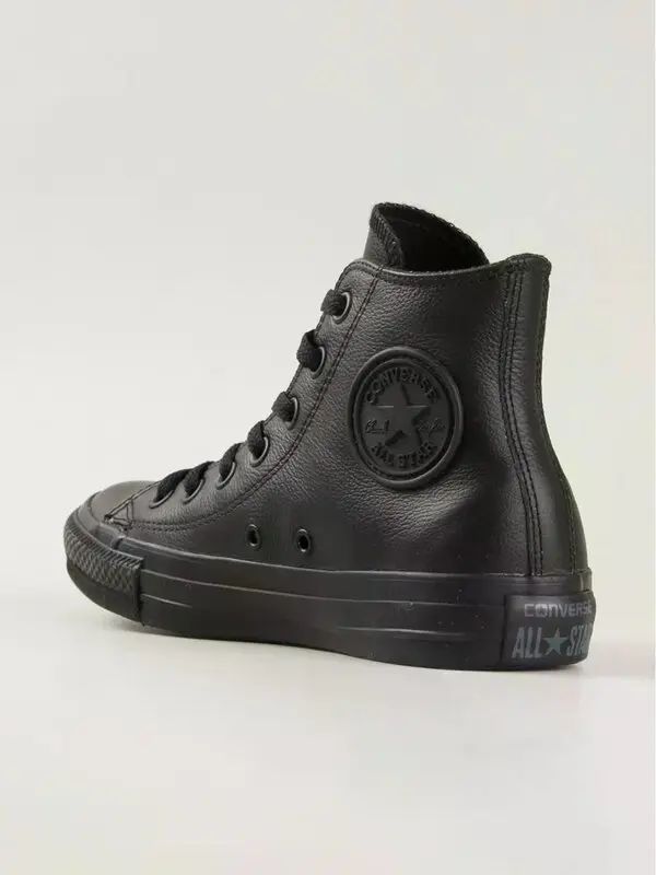CONVERSE Leather Hi-top Sneakers - Black