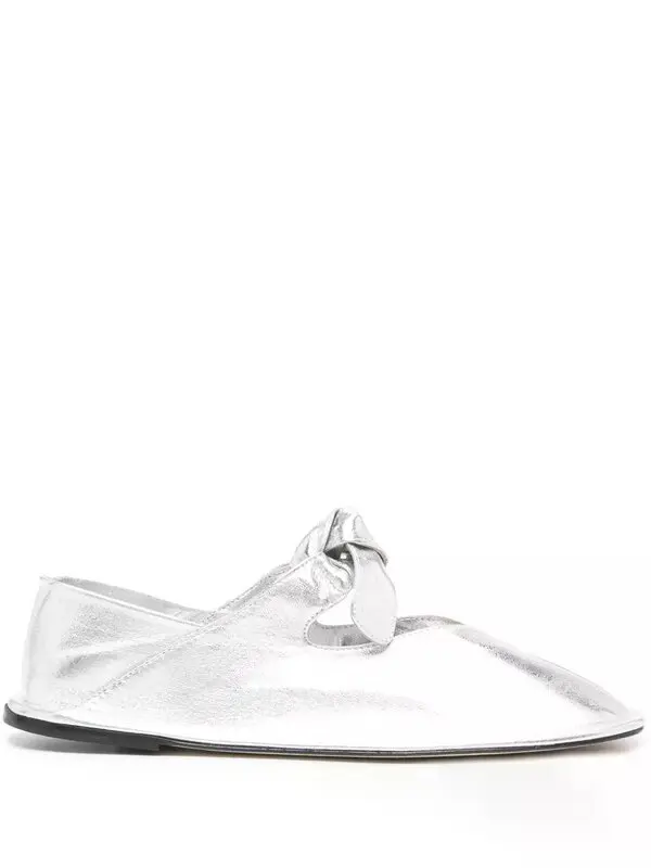 Hereu Llasada Metallic Ballerina Shoes - Silver