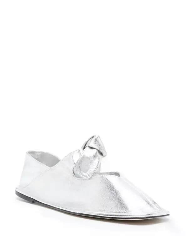Hereu Llasada Metallic Ballerina Shoes - Silver
