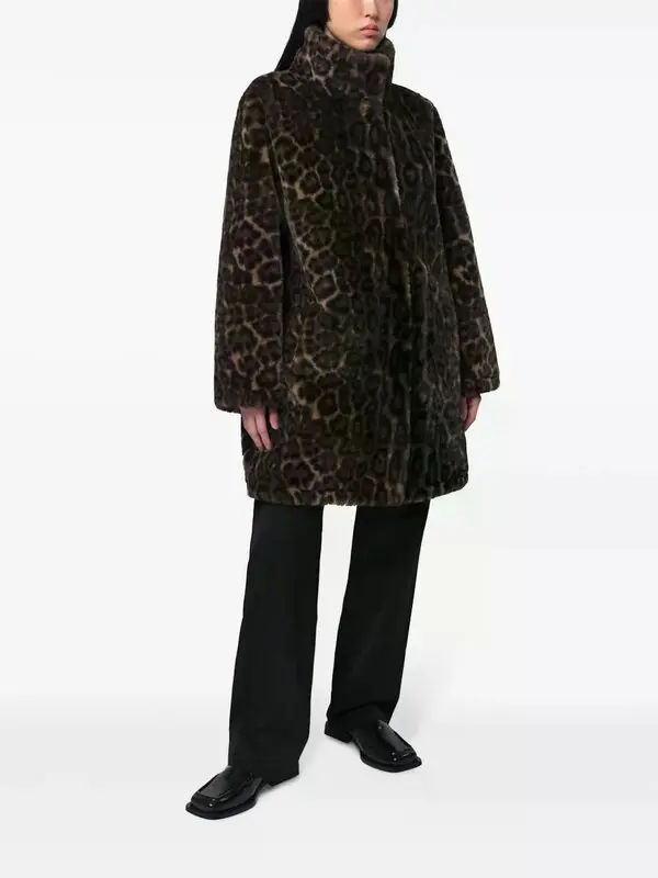 Apparis Leopard-print Faux Fur Coat