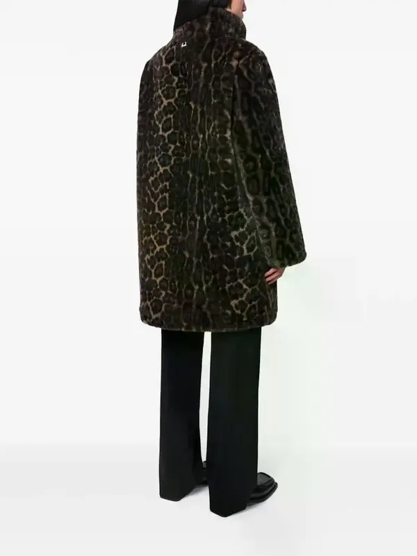 Apparis Leopard-print Faux Fur Coat