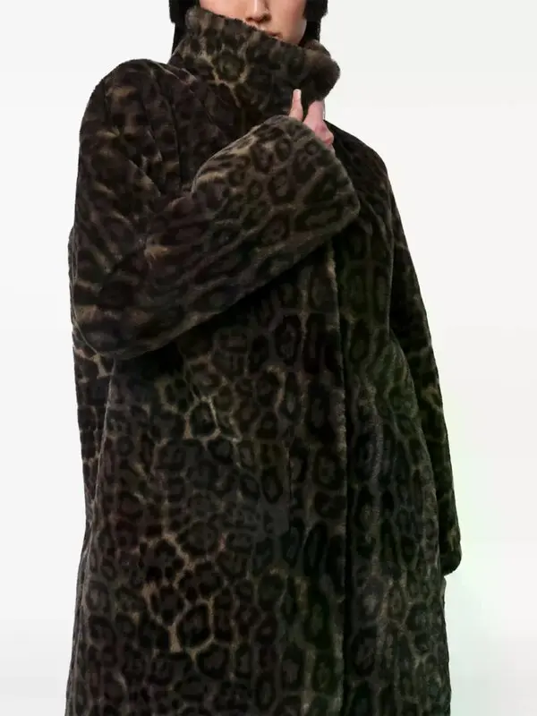 Apparis Leopard-print Faux Fur Coat