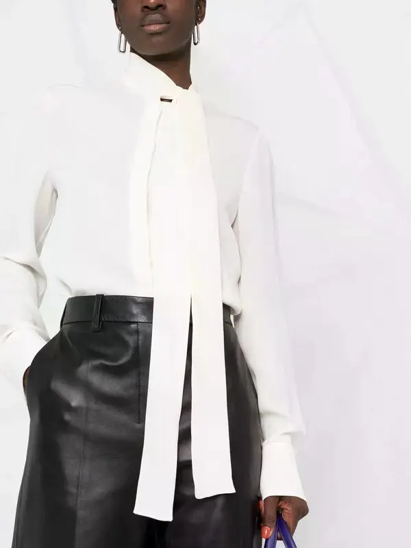 Valentino Garavani Georgette Silk Top - White