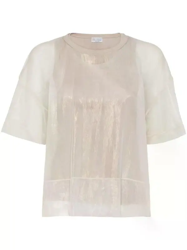 Brunello Cucinelli Semi-sheer Layered T-shirt