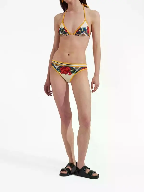 La DoubleJ Tropical-print Bikini Bottoms