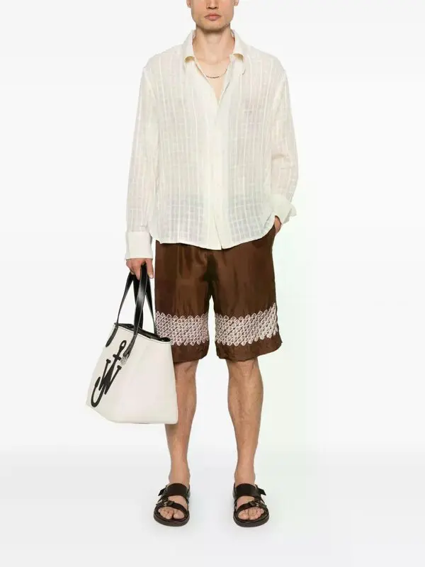 Séfr Ignacio Check-pattern Long-sleeve Shirt