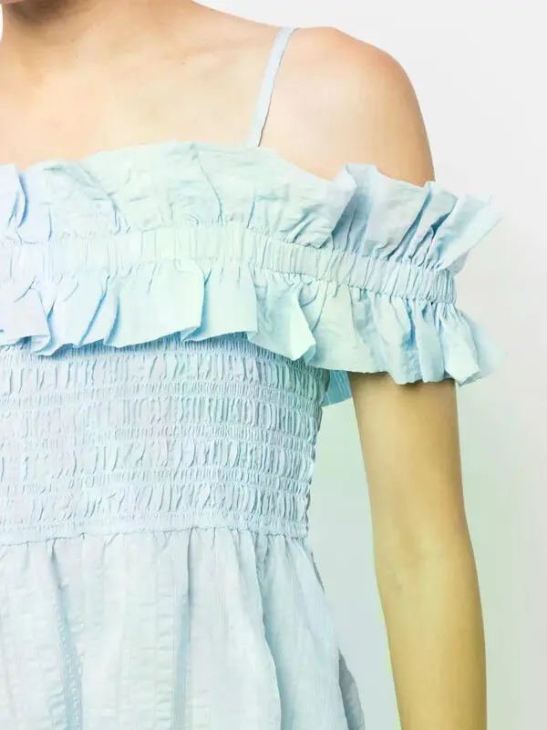 GANNI Ruffled Midi Dress