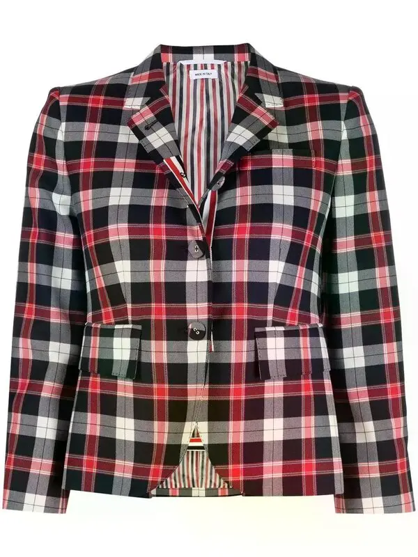 Thom Browne Tartan Single-breasted Blazer