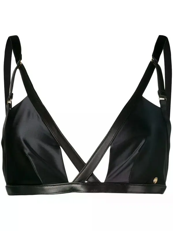 SOMETHING WICKED Jade Satin Bra - Black
