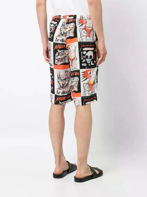 ENDLESS JOY Graphic-print Bermuda Shorts - Multicolour