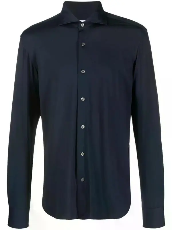 ORIAN Long-sleeve Spread-collar Shirt - Blue