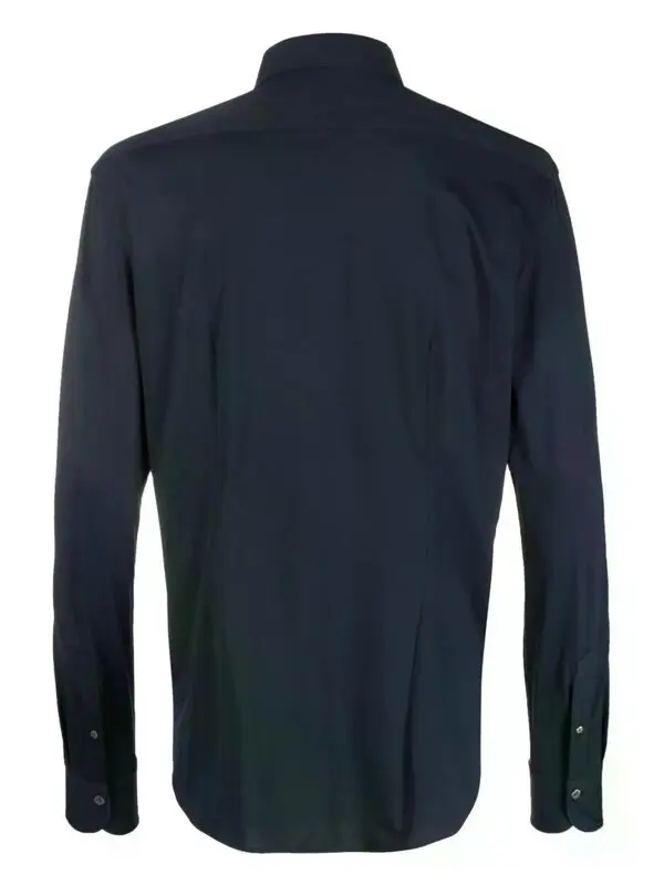 ORIAN Long-sleeve Spread-collar Shirt - Blue