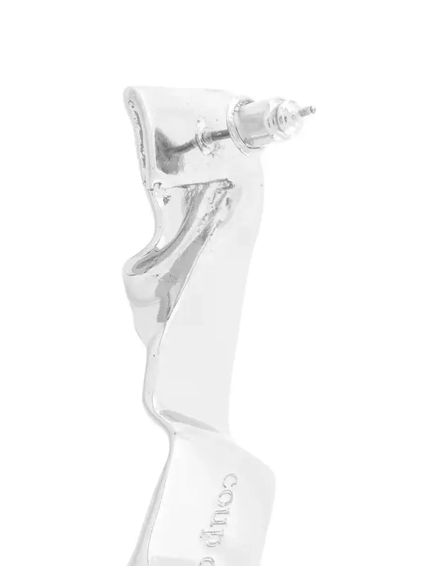 COUP DE COEUR Wave Drop Earrings - Silver