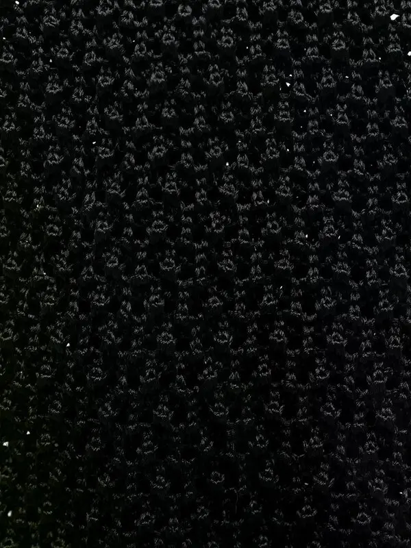 Polo Ralph Lauren Solid Knit Silk Neck Tie - Black