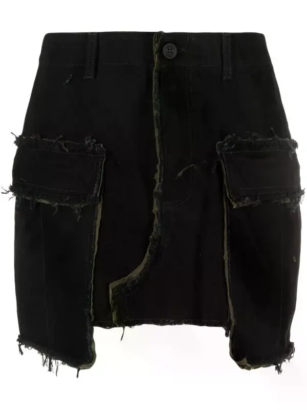 Heron Preston Rebuilt Denim Cargo Skirt