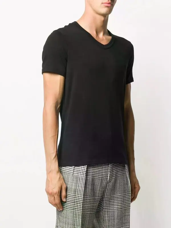 TOM FORD V-neck Cotton T-shirt - Black