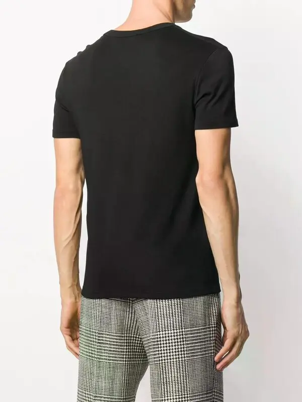 TOM FORD V-neck Cotton T-shirt - Black