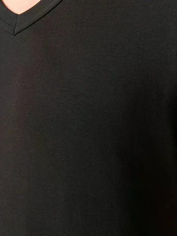 TOM FORD V-neck Cotton T-shirt - Black