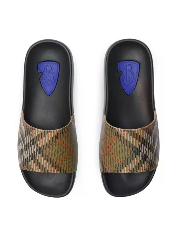 Burberry Classic Check Slides - Neutrals