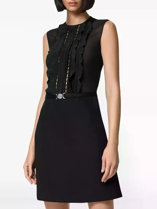 Versace A-line Silk Georgette Mini Dress