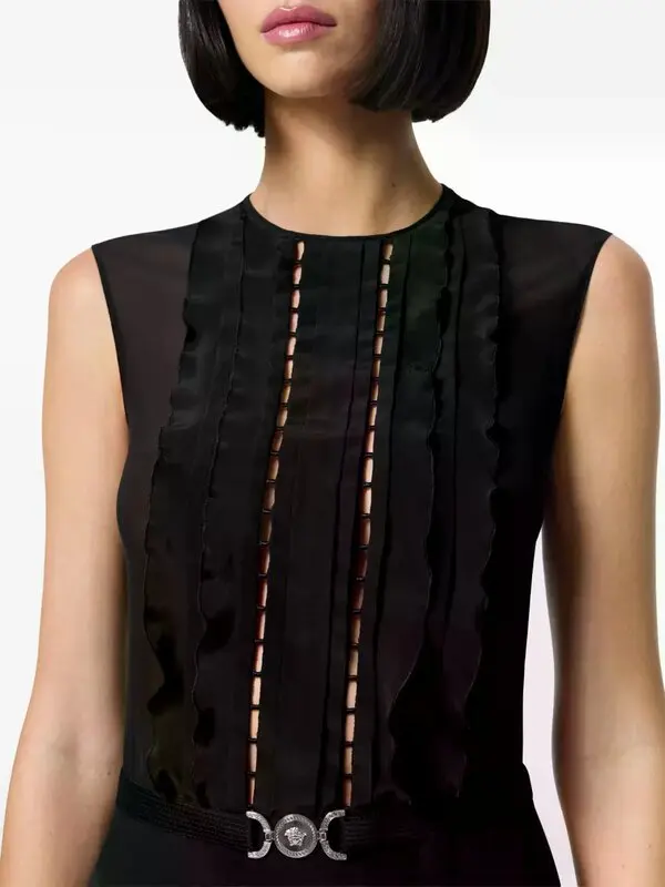 Versace A-line Silk Georgette Mini Dress
