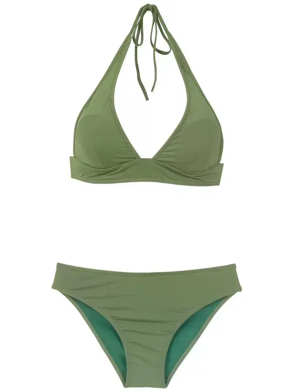 AMIR SLAMA Plain Bikini Set - Green