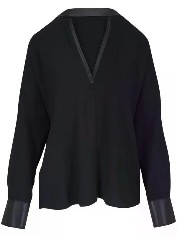 Vince Satin-trim Blouse