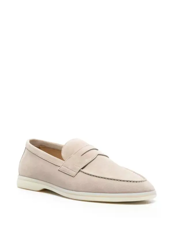 SCAROSSO Luciano Suede Loafers - Neutrals