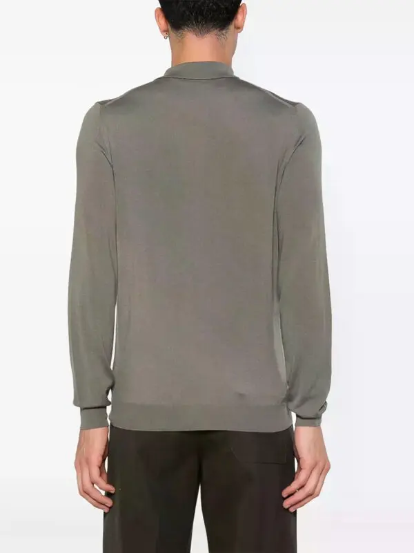 ZANONE Knitted Polo Shirt - Green