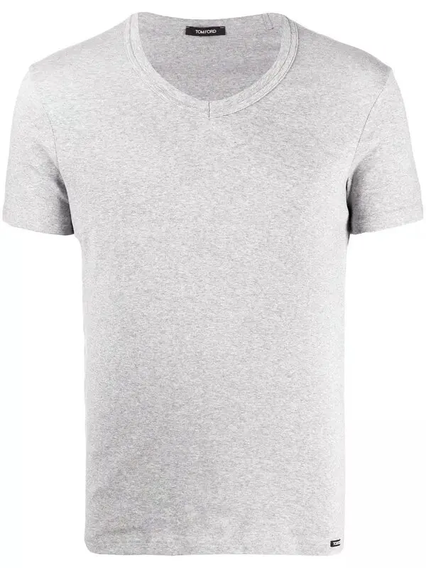 TOM FORD Logo Patch V-neck T-shirt