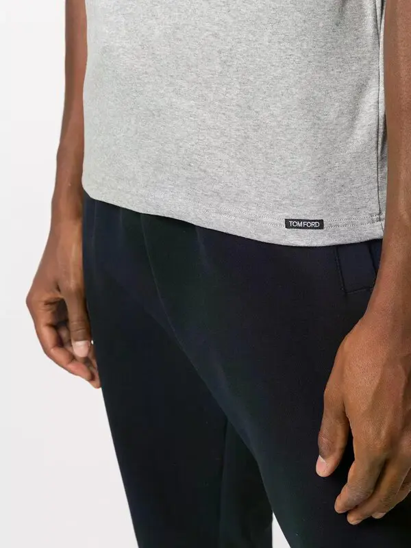 TOM FORD Logo Patch V-neck T-shirt