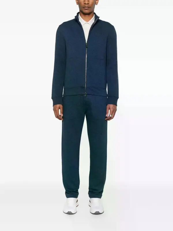 Canali Mélange-effect Sweatshirt - Blue
