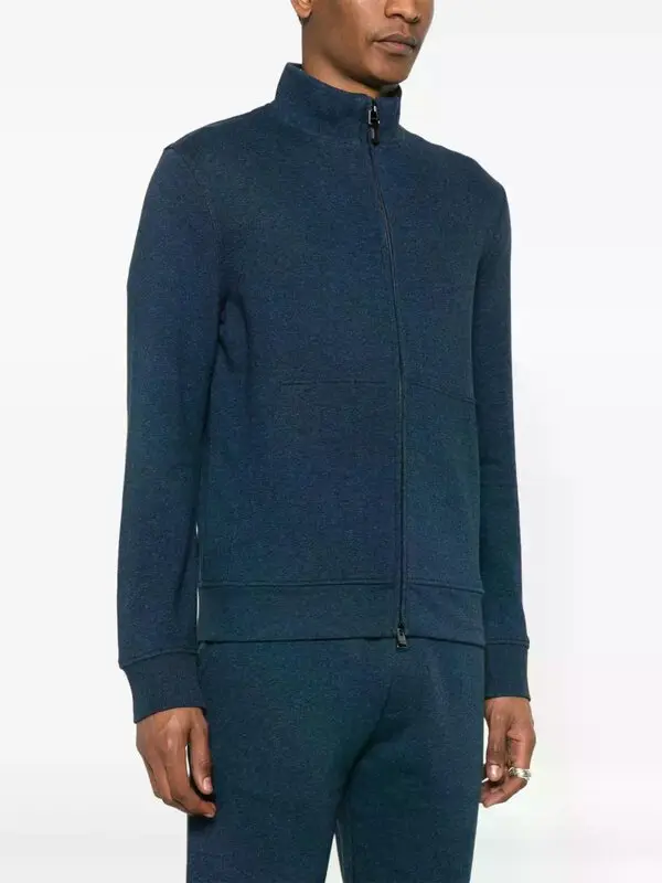 Canali Mélange-effect Sweatshirt - Blue