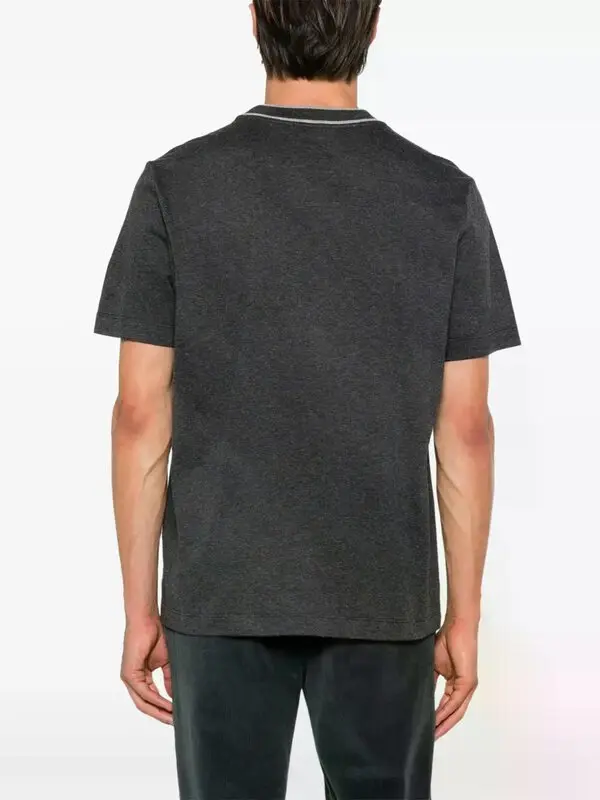 Peserico Contrasting-collar T-shirt