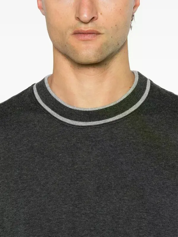 Peserico Contrasting-collar T-shirt