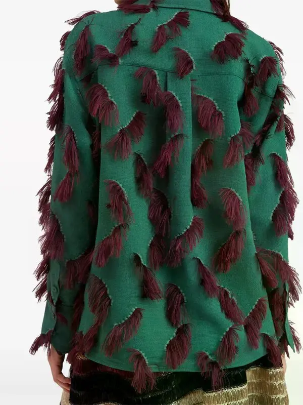 La DoubleJ Milano Feather Embellished Jacket