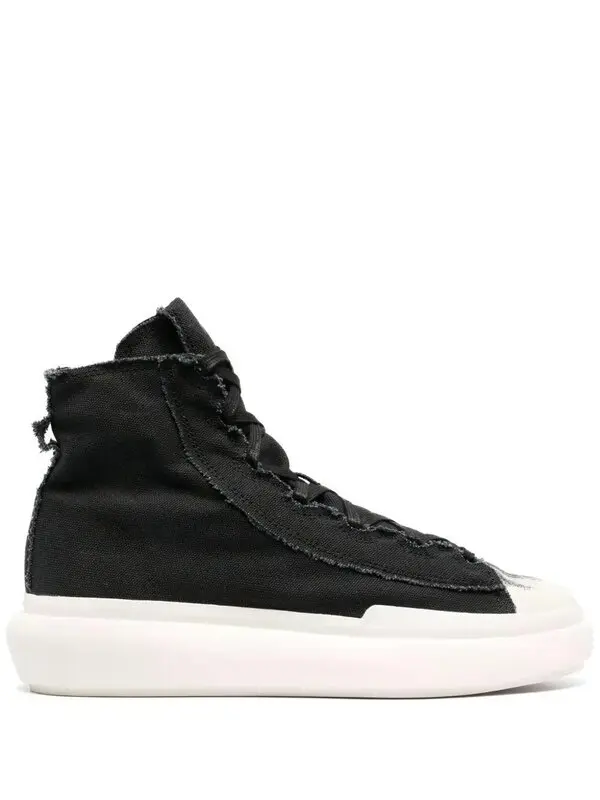 Y3 Nizza Distressed High-top Sneakers