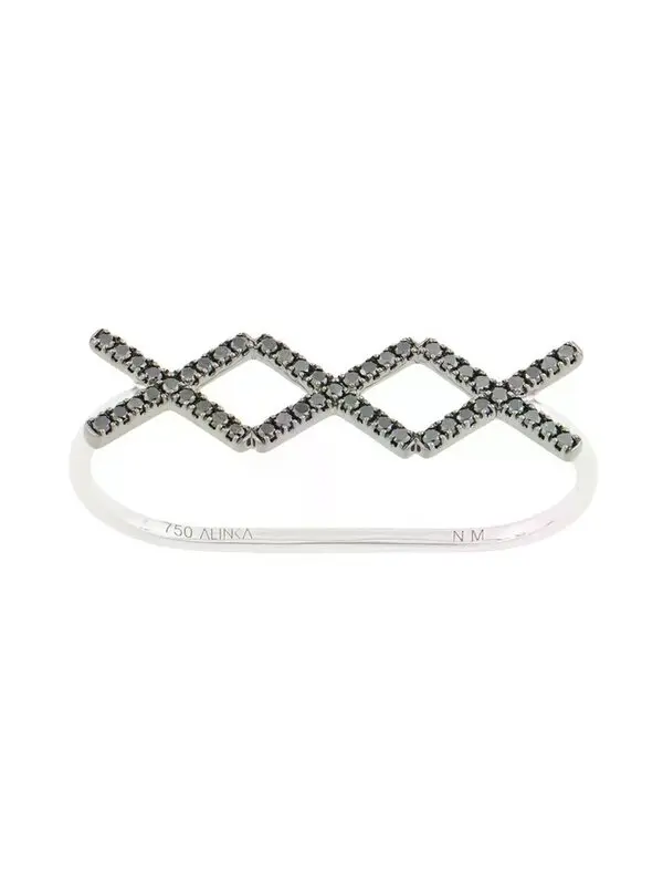 ALINKA 18kt White Gold Katia Trio Diamond Ring - Silver