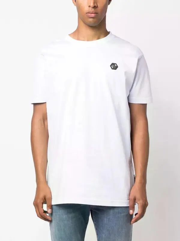 Philipp Plein Skull&bones-print Cotton T-shirt - White