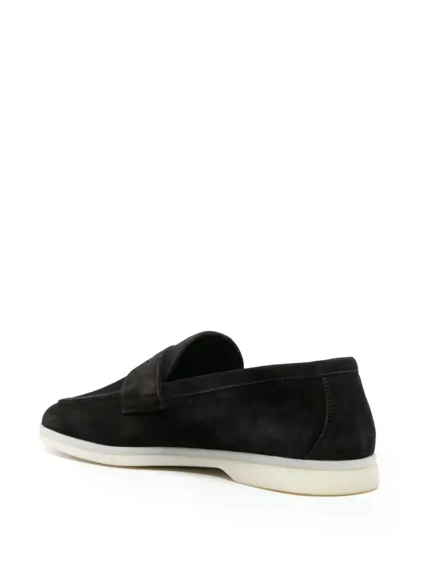 SCAROSSO Luciano Suede Loafers - Black