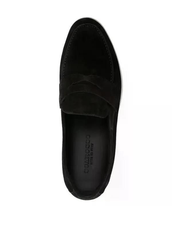 SCAROSSO Luciano Suede Loafers - Black