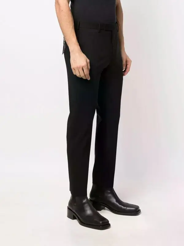PT TORINO Stretch-virgin Wool Slim-fit Trousers - Black