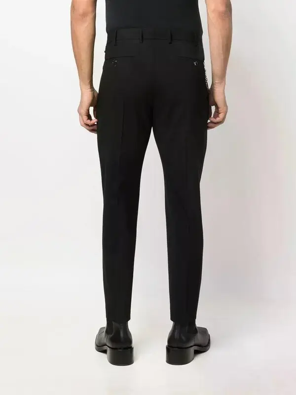PT TORINO Stretch-virgin Wool Slim-fit Trousers - Black