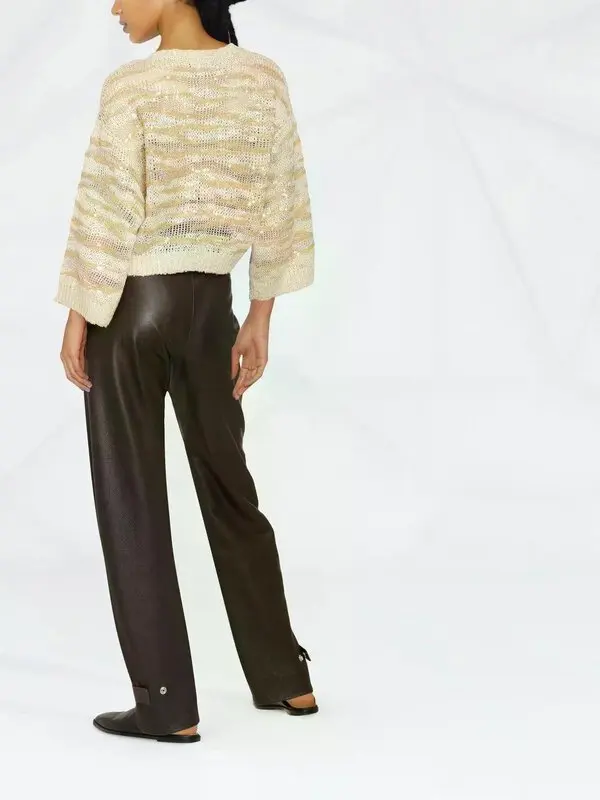 Brunello Cucinelli Sequin-embellished Cropped Jumper
