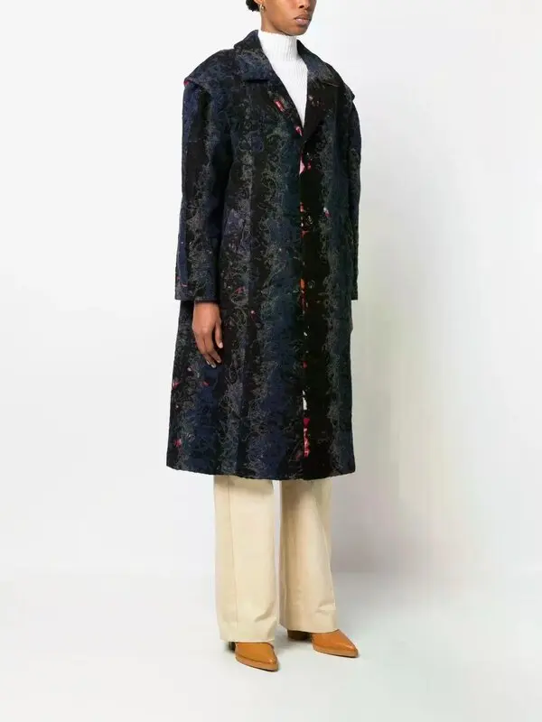 VITELLI Single-breasted Recycled Wool Coat